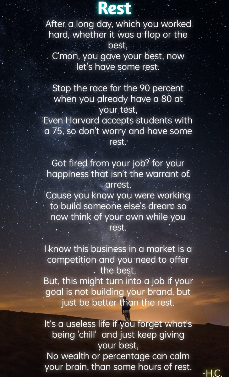 Rest : An Important Factor Of Life - LetterPile