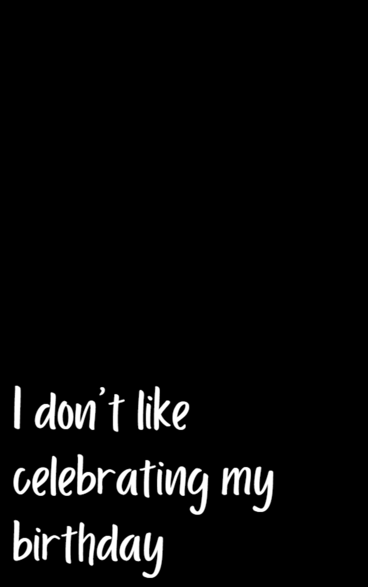I Don't Like Celebrating My Birthday - LetterPile