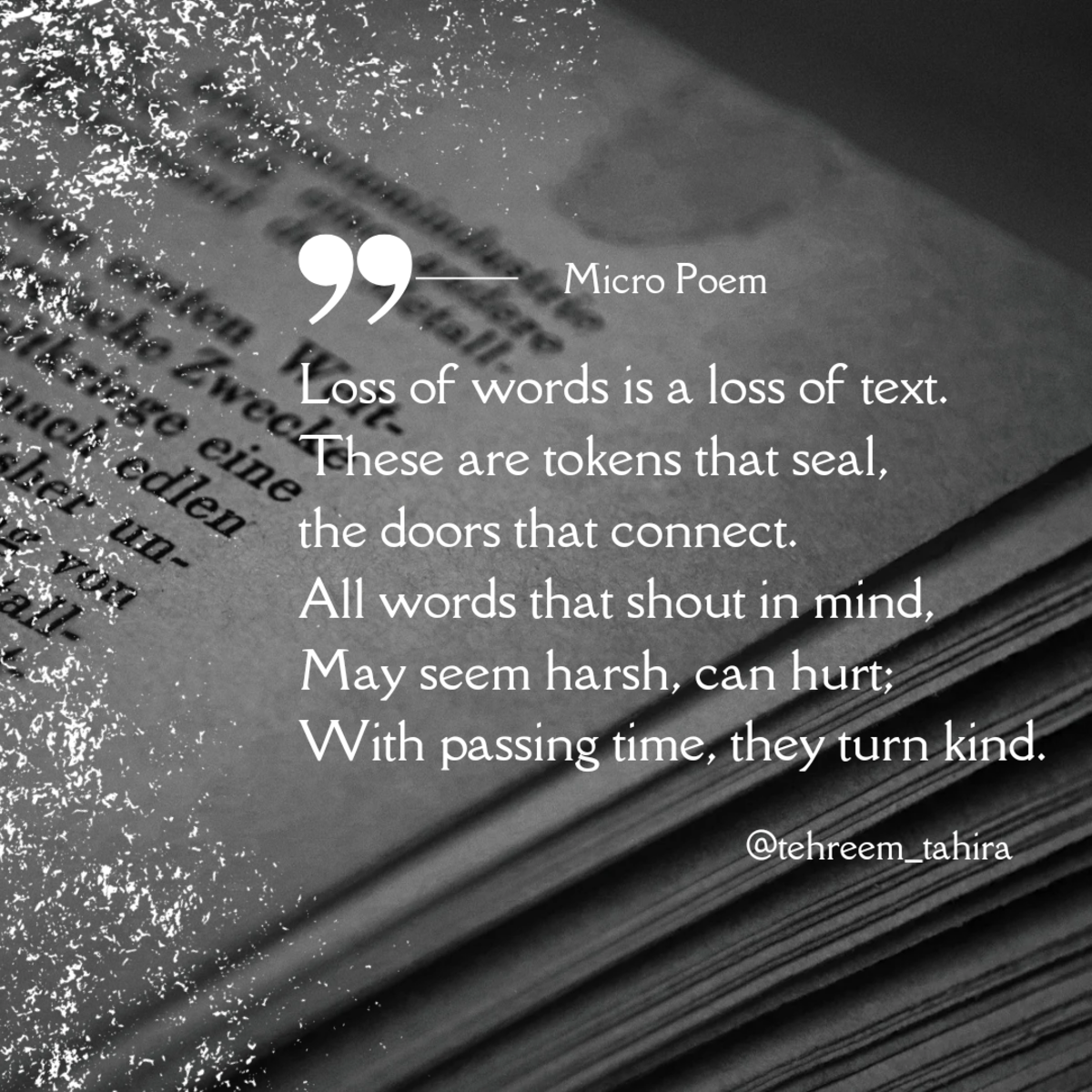 Micro Poem "loss" - LetterPile